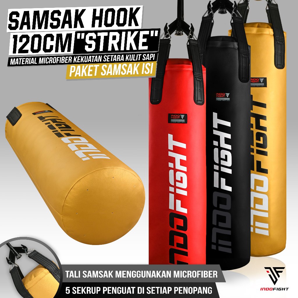 Jual Samsak Gantung 120 cm + isi Kain Perca Indofight Sansak Tinju Muay ...