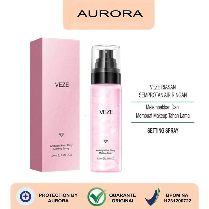 Jual [BPOM] - VEZE Makeup Spray Wajah Ambilight Pink Shiny - Riasan ...