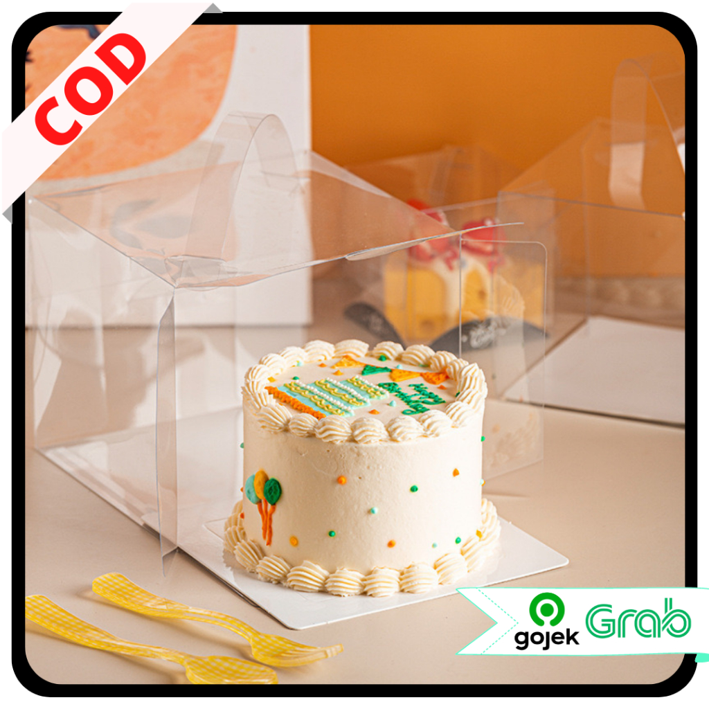 Jual KAISSO - KOTAK MIKA KUE ULANG TAHUN TRANSPARANT CAKE BOX WITH ...