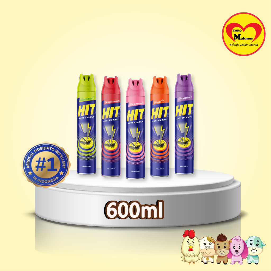 Jual Hit Spray Orange / Green Forest / Lily Blossom 600ml + Bubble Wrap ...