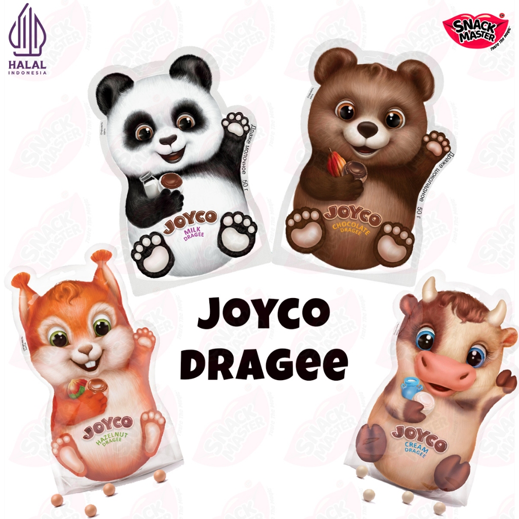 Jual JOYCO DRAGEE Milk Chocolate Cream Hazelnut Peanut 4 Pack | Cokelat ...