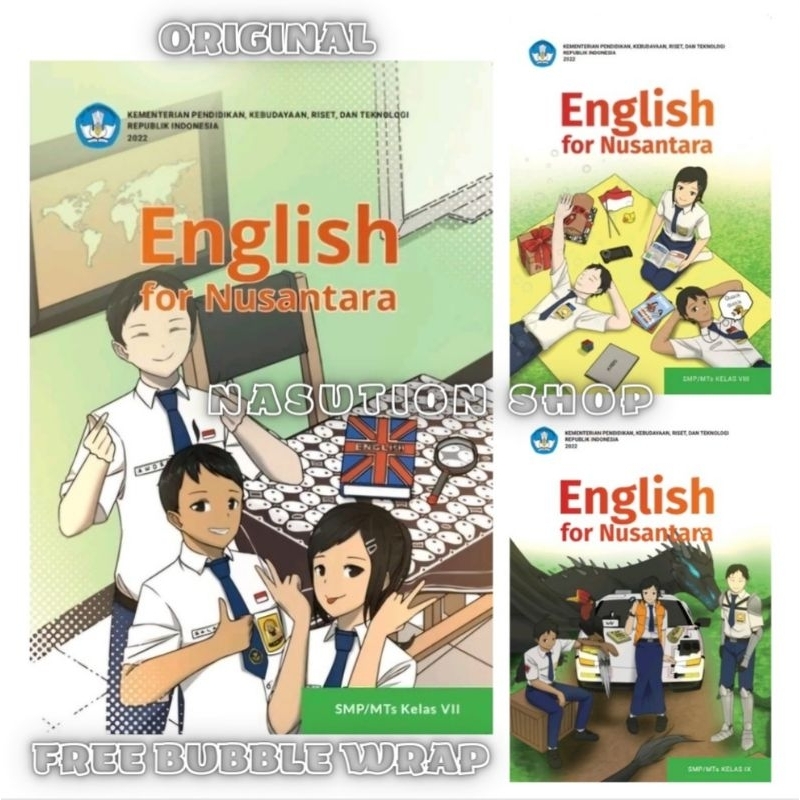 Jual Buku Bahasa Inggris Kelas 1 2 3 / 7 8 9 SMP/MTs Kurikulum Merdeka / English For Nusantara ...