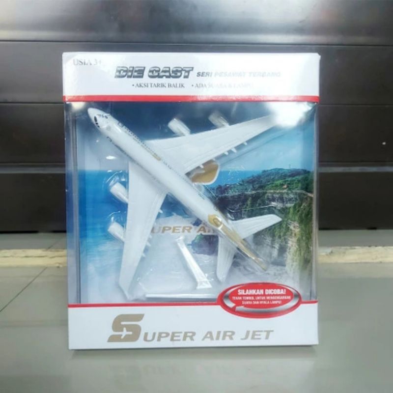 Jual Diecast Pesawat Super Air Jet - Miniatur Model Die cast Plane ...