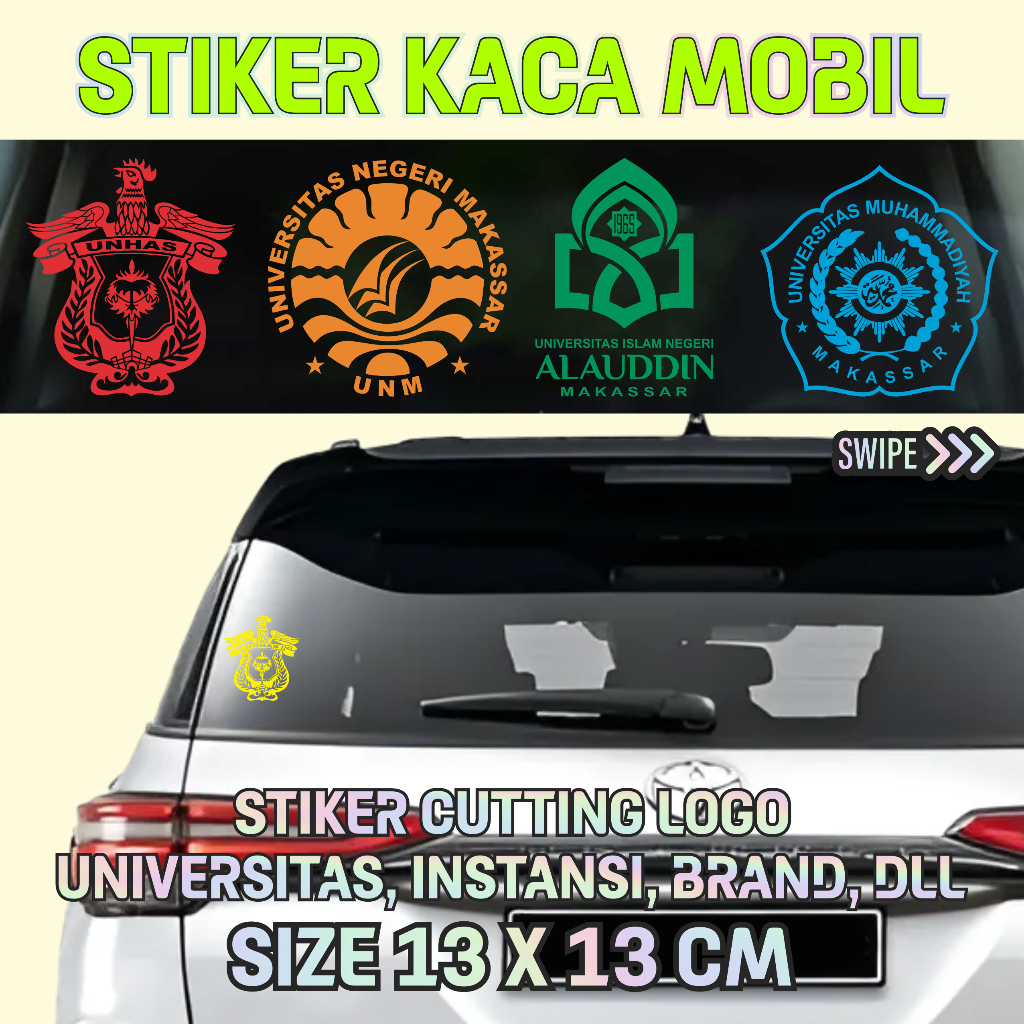Jual STIKER LOGO KACA MOBIL UNIVERSITAS, INSTANSI, LOGO BRAND | Shopee ...