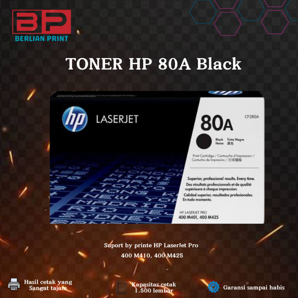 Jual TONER HP LASERJET 80A (CF280A) | Shopee Indonesia