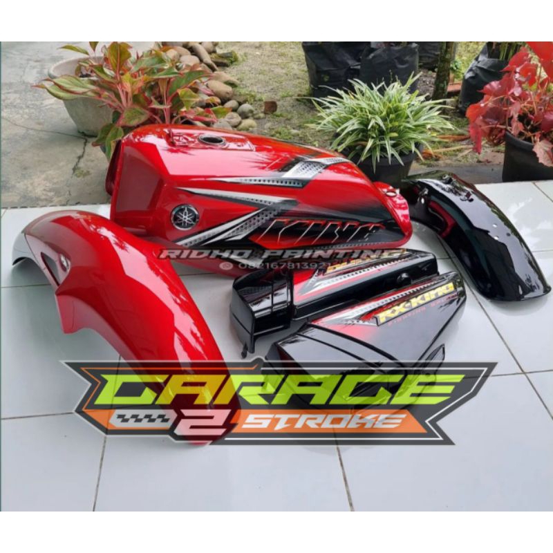 Jual Tangki Tengki Bensin Set Yamaha RX King RXk Merah Peredam Tahun ...