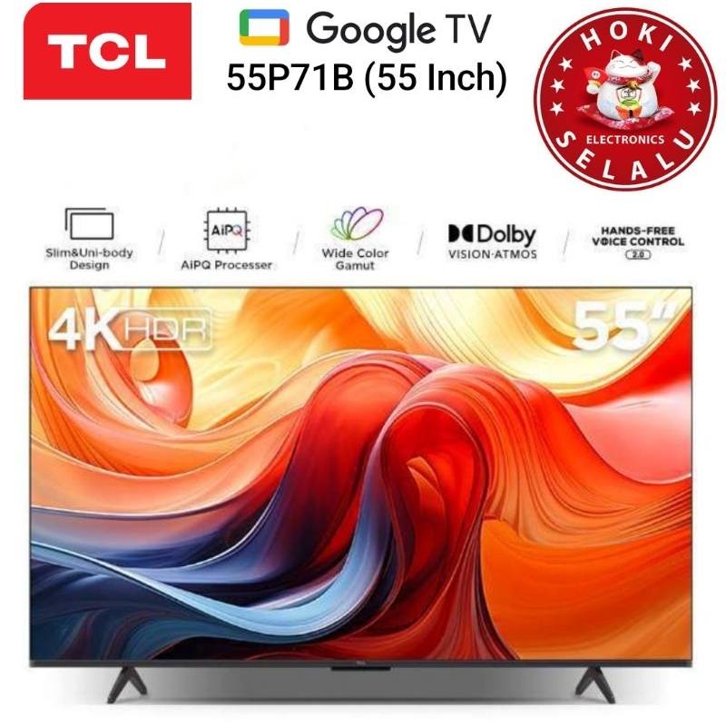 Jual [Google TV] TCL Smart Google LED TV 55 Inch 55P71B 4K UHD HDR ...