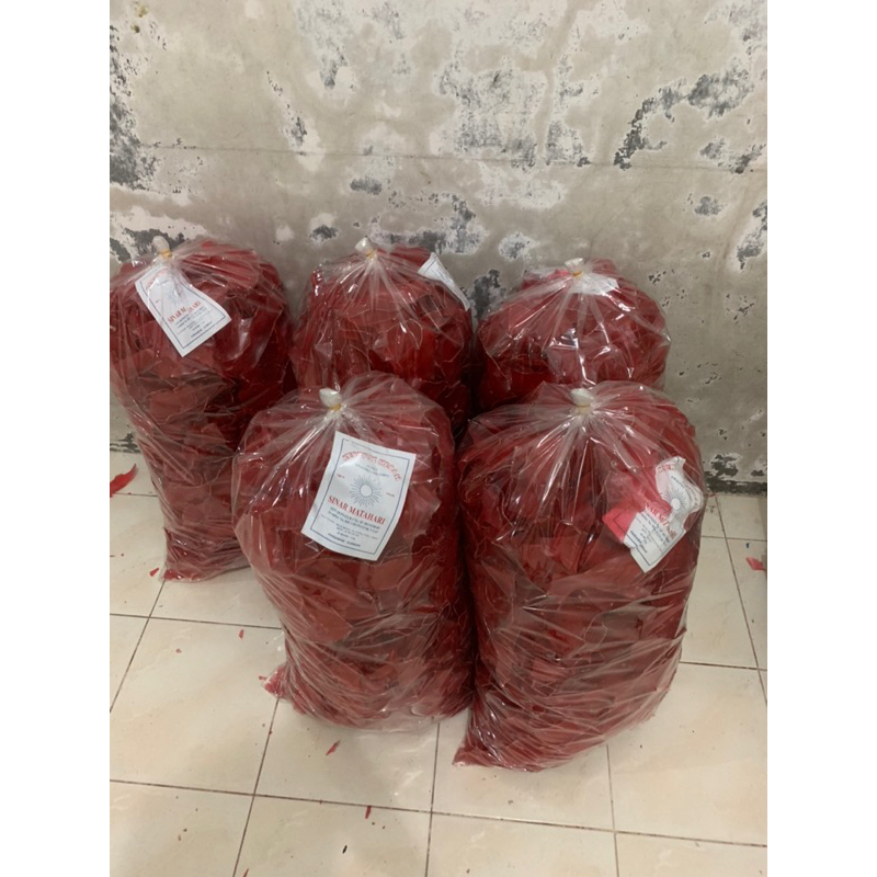 Jual kerupuk merah asli padang (kerupuk lontong,soto,dll) | Shopee ...