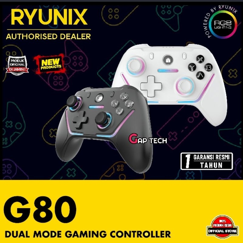 Jual SADES RYUNIX G80 / G 80 Gamepad Hall Effect Dual Mode Gaming Controller Original | Shopee ...