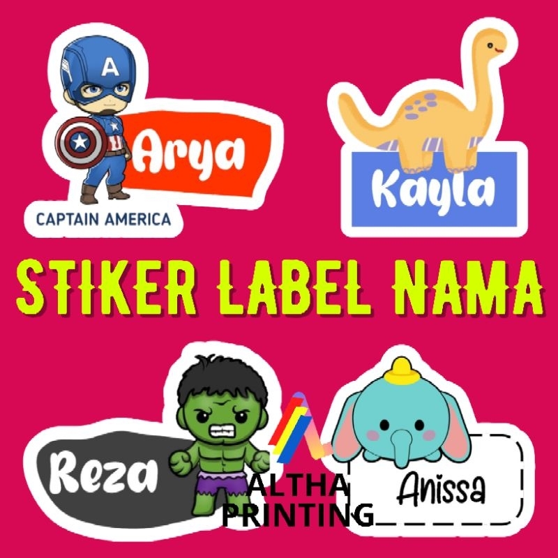 Jual Stiker Nama Label Nama Anak untuk Buku dan Barang Free Custom ...