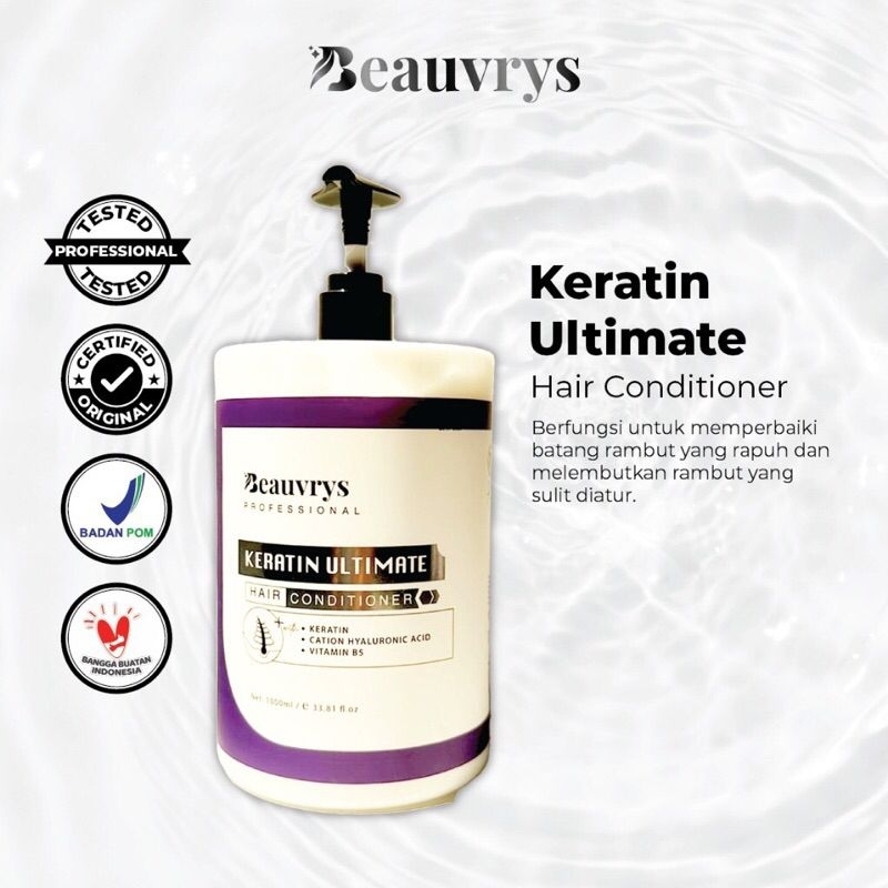 Jual Beauvrys Conditioner Keratin Pro 1000ml / 1L | Shopee Indonesia