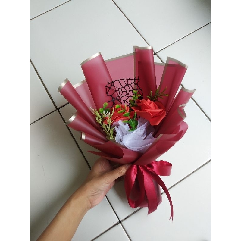 Jual BUKET BUNGA MINI/BUKET SPONS 2 TANGKAI | Shopee Indonesia