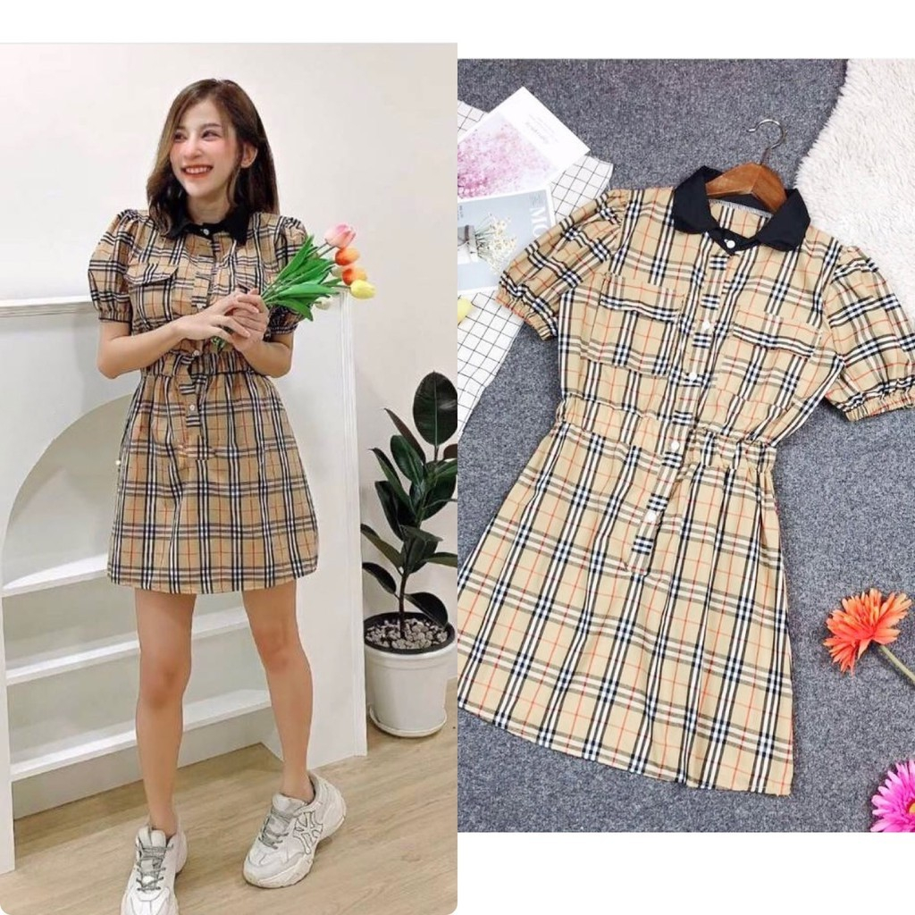Jual Mini dress korean style terbaru london dress kotak bbr Size L XL ...