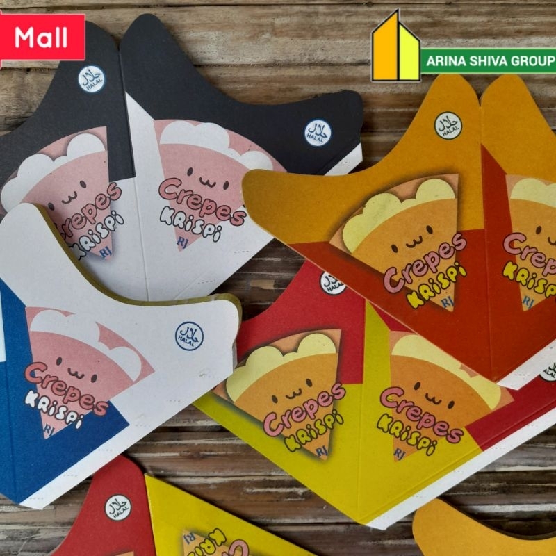 Jual 100 LEMBAR KEMASAN CREPES MINI BAHAN DUPLEK PUTIH SUPER QUALITY ...