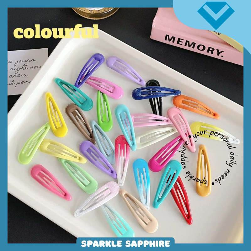 Jual COLORFUL HAIR CLIPS • JEPIT CETEKAN Warna Warni TipTop Jepit Poni ...