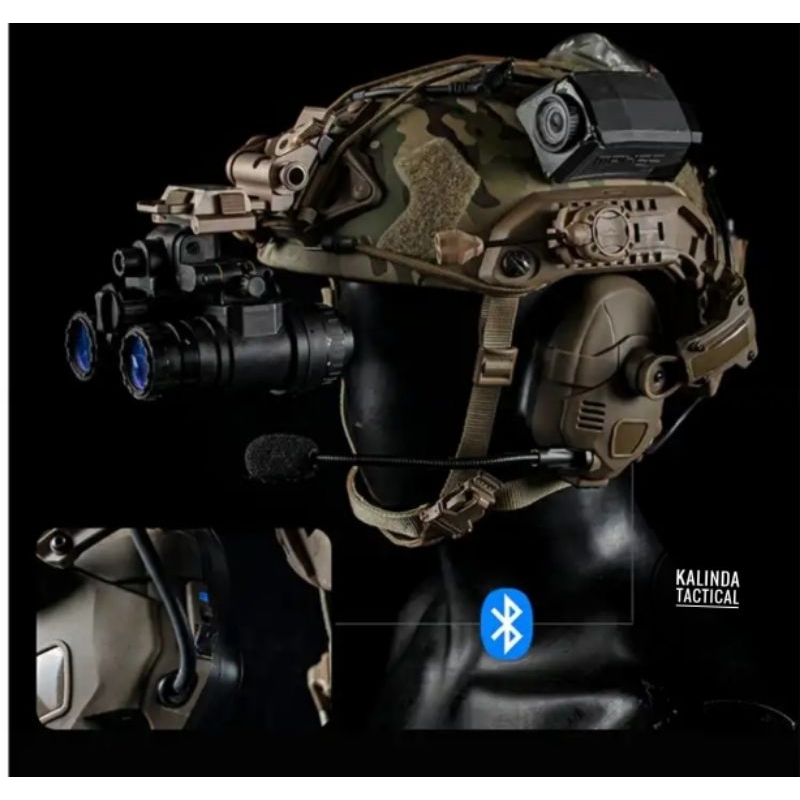 Jual AMP Tactical Headset Noise Reduction Military Bluetooth Earphone ...