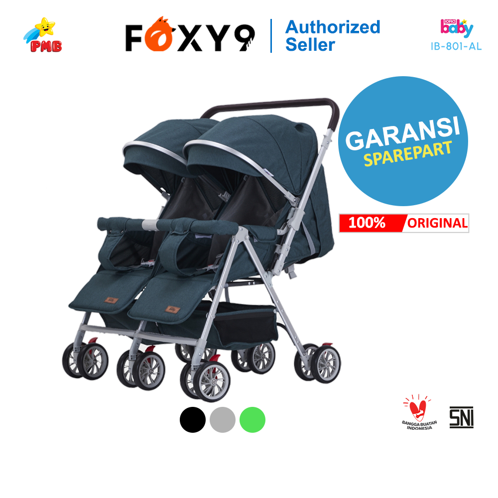 Jual Kereta Bayi Kembar Stroller Twin Iora Baby PMB IB801 | Shopee ...