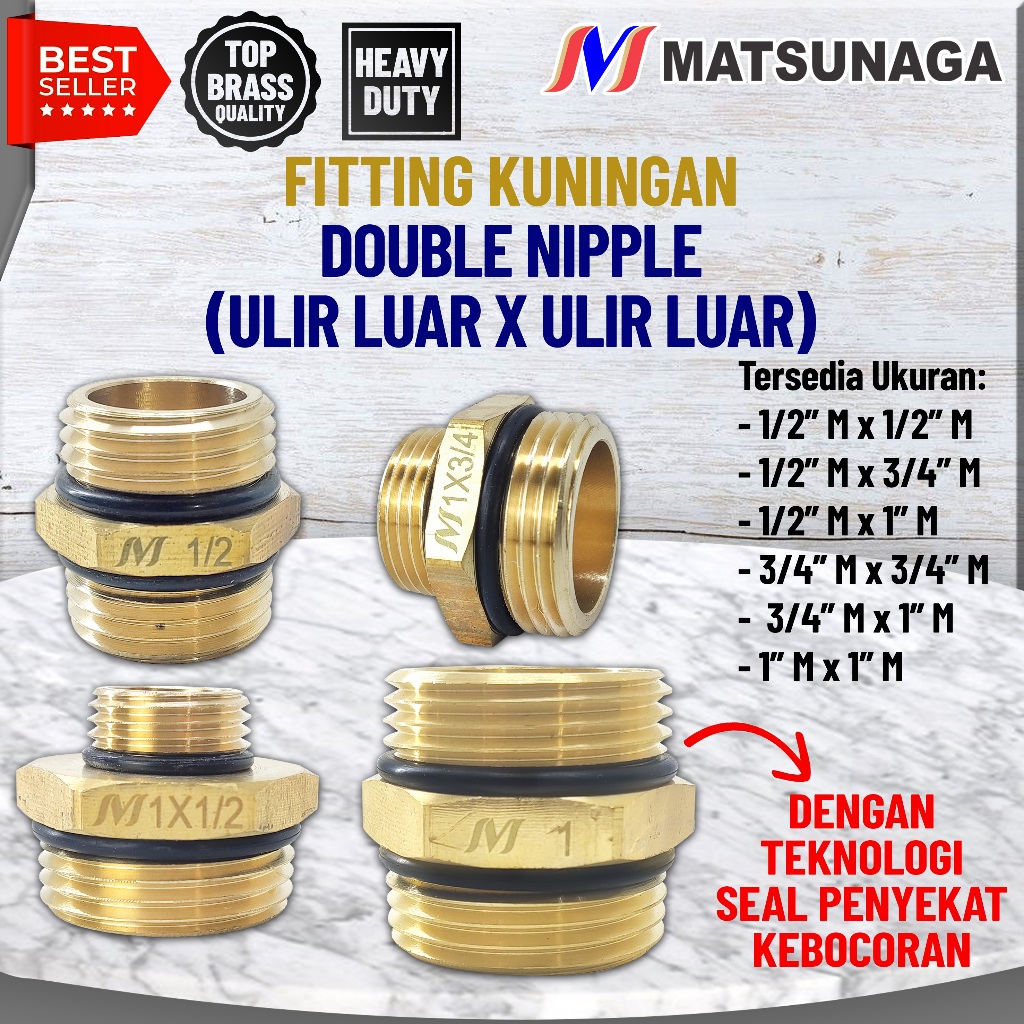 Jual MATSUNAGA SAMBUNGAN DOUBLE NEPEL KUNINGAN | Shopee Indonesia