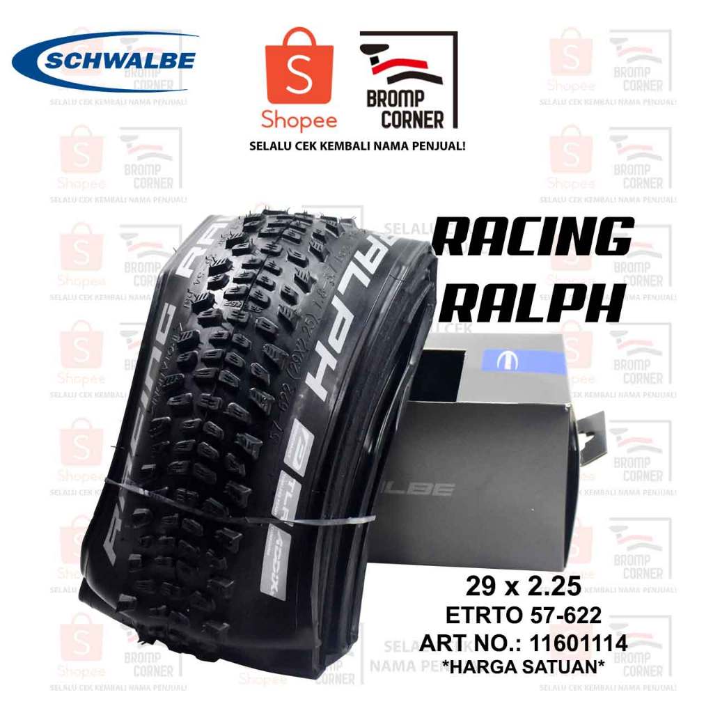Jual SCHWALBE BAN LUAR RACING RALPH 29 x 2.25 ETRTO 57-622 FOLDING ...