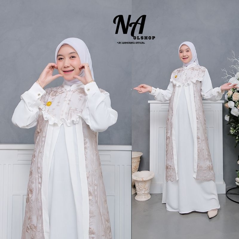 Jual SPESIAL EDITION BELLA WHITE SERIES gamis brokat terbaru 2024 hits ...