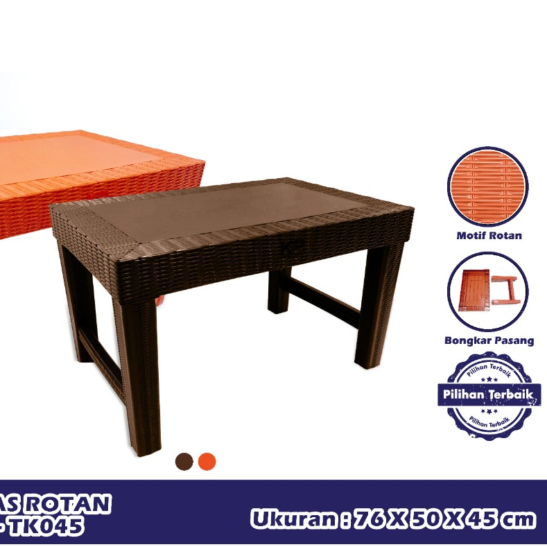 Jual Meja Teras Rotan Persegi Panjang | Shopee Indonesia