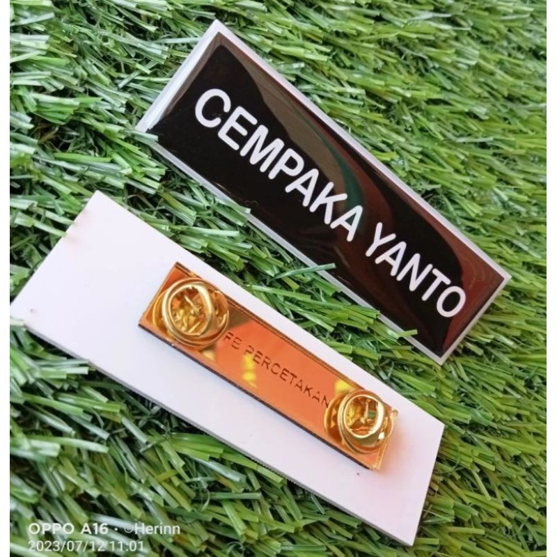 Jual Name Tag/ Nama Dada Akrilik TNI-POLRI-Brimob 2,5 cm x 8 cm ...