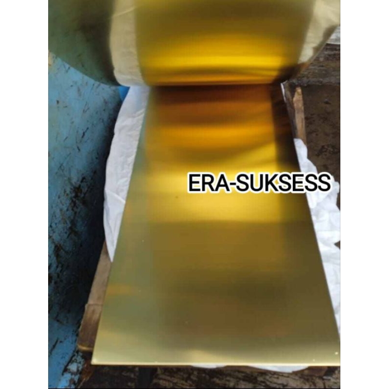 Jual plat kuningan asli 0.8mm x 360mm x 100mm | Shopee Indonesia