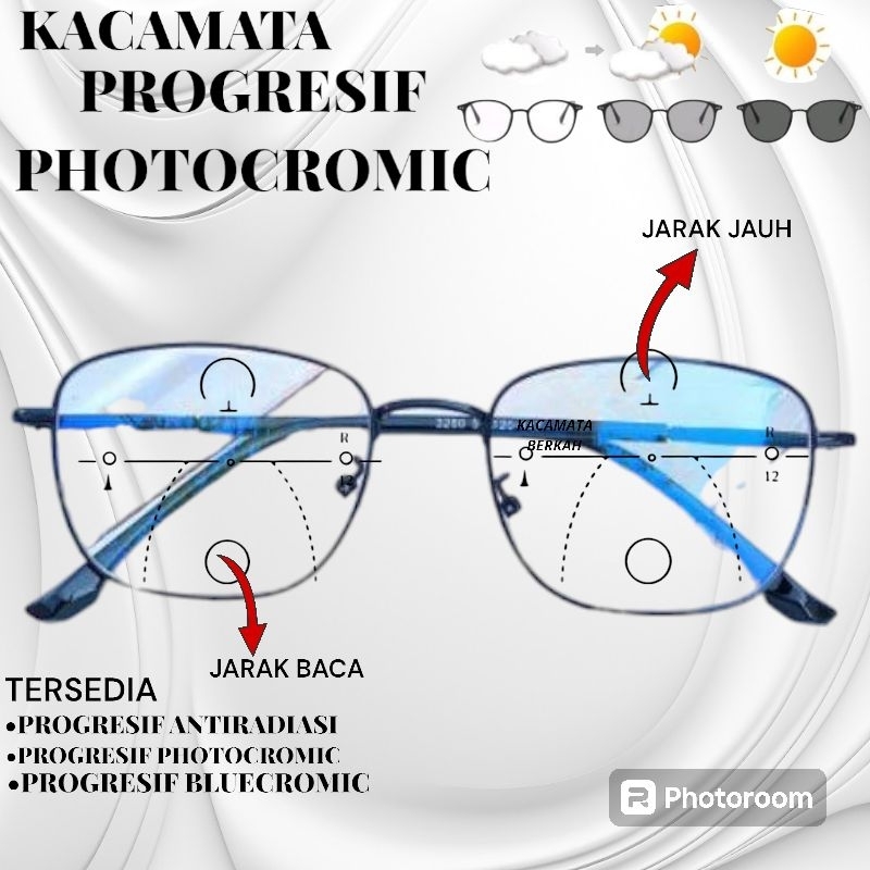 Jual KACAMATA PROGRESIF PHOTOCROMIC MULTI FUNGSI BISA JAUH DEKAT LENSA ...