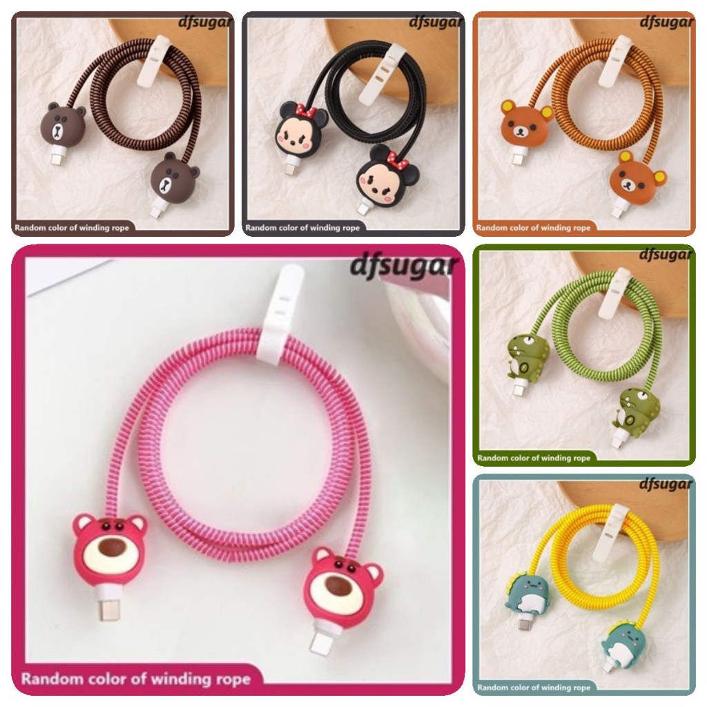 Jual Data Perlindungan Kabel Charger Case Lucu Strawberry Bear/Data ...