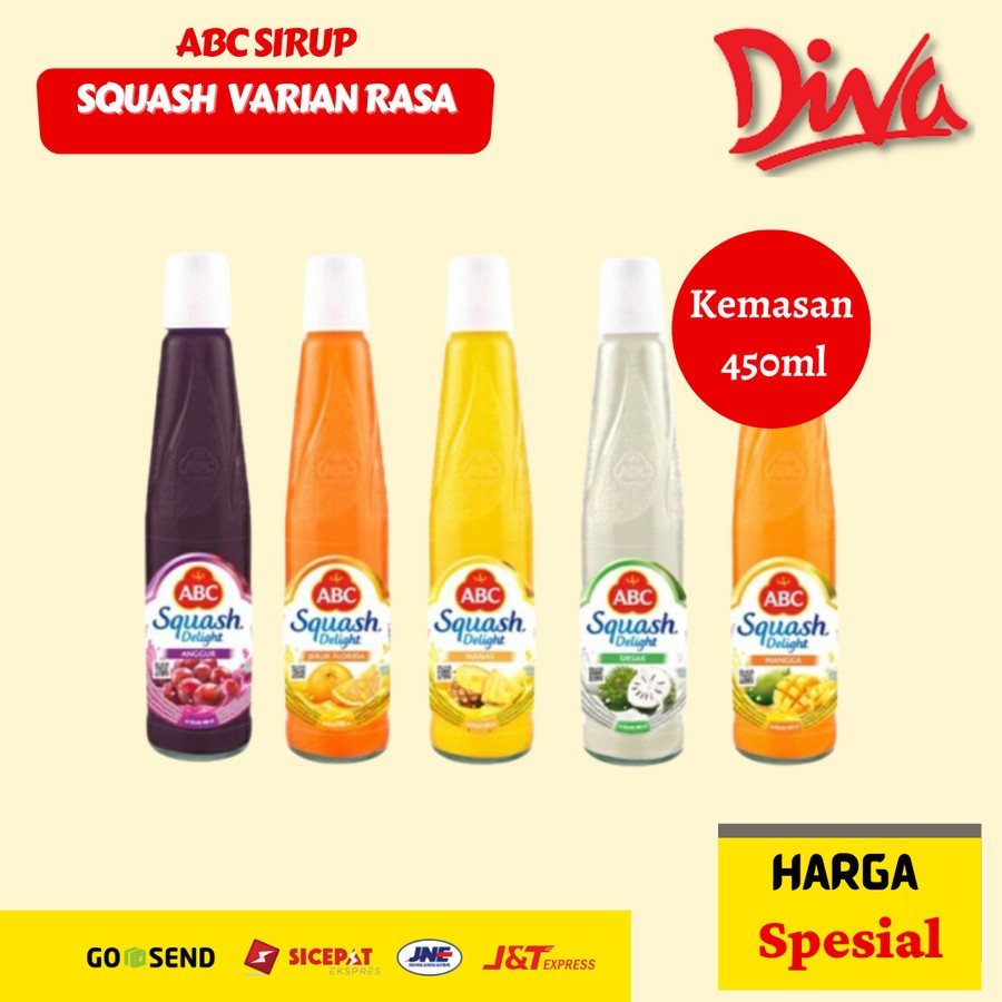 Jual abc sirup squash delight all rasa 450 ml | Shopee Indonesia