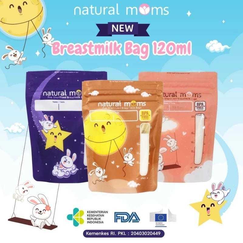 Jual KANTONG ASI NATURAL MOM 120ML isi 30 Crown Breast Milk Storage ...