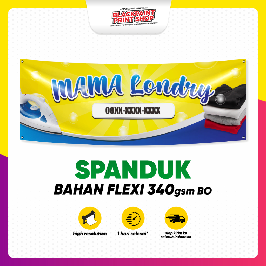 Jual (Free Design) 340gr BO / Standar - Cetak Banner/Spanduk/Backdrop ...