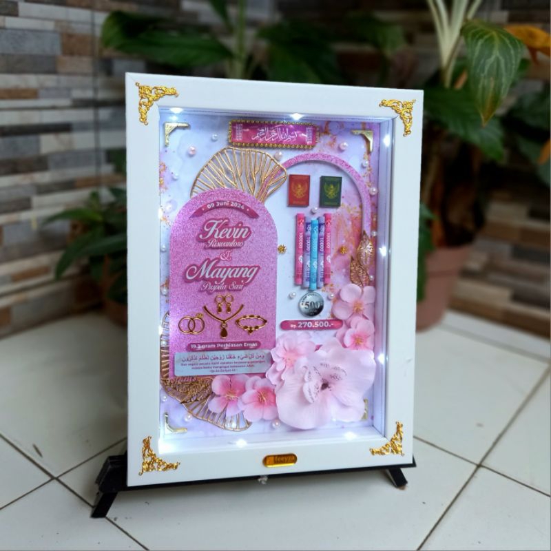 Jual Mahar Nikah Anggrek / Bingkai mahar minimalis / simbolis mahar ...