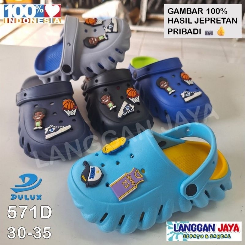 Jual DULUX 571D (UKURAN 25-30) - SANDAL ANAK TALI BELAKANG BAIM CROCS 2 ...