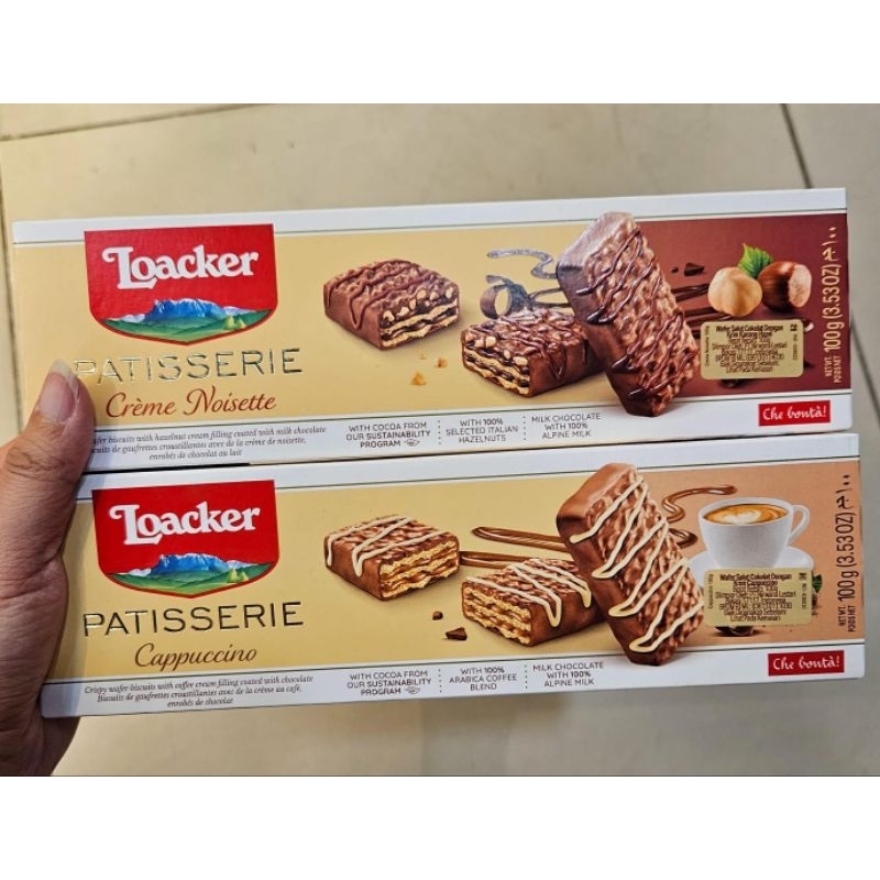 Jual Loacker Patisserie Creme Noisette Cappucino 100gr Expired Desember ...