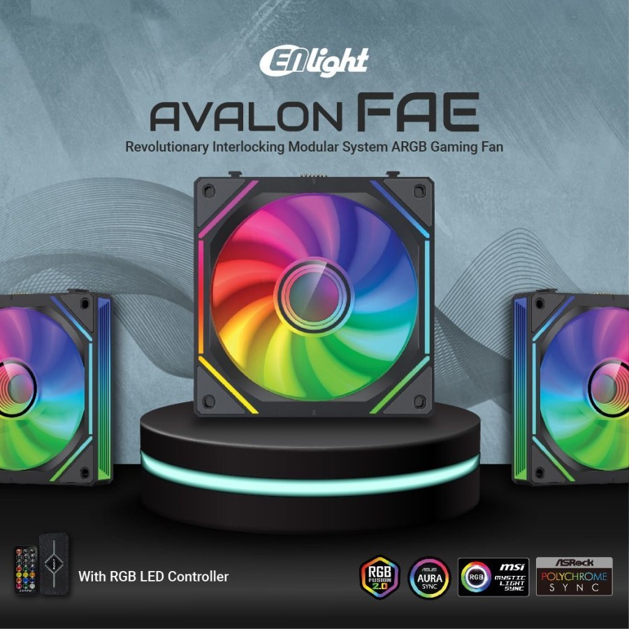 Jual Enlight Avalon FAE 120mm ARGB Fan 3 Pack - Fan Case | Shopee Indonesia