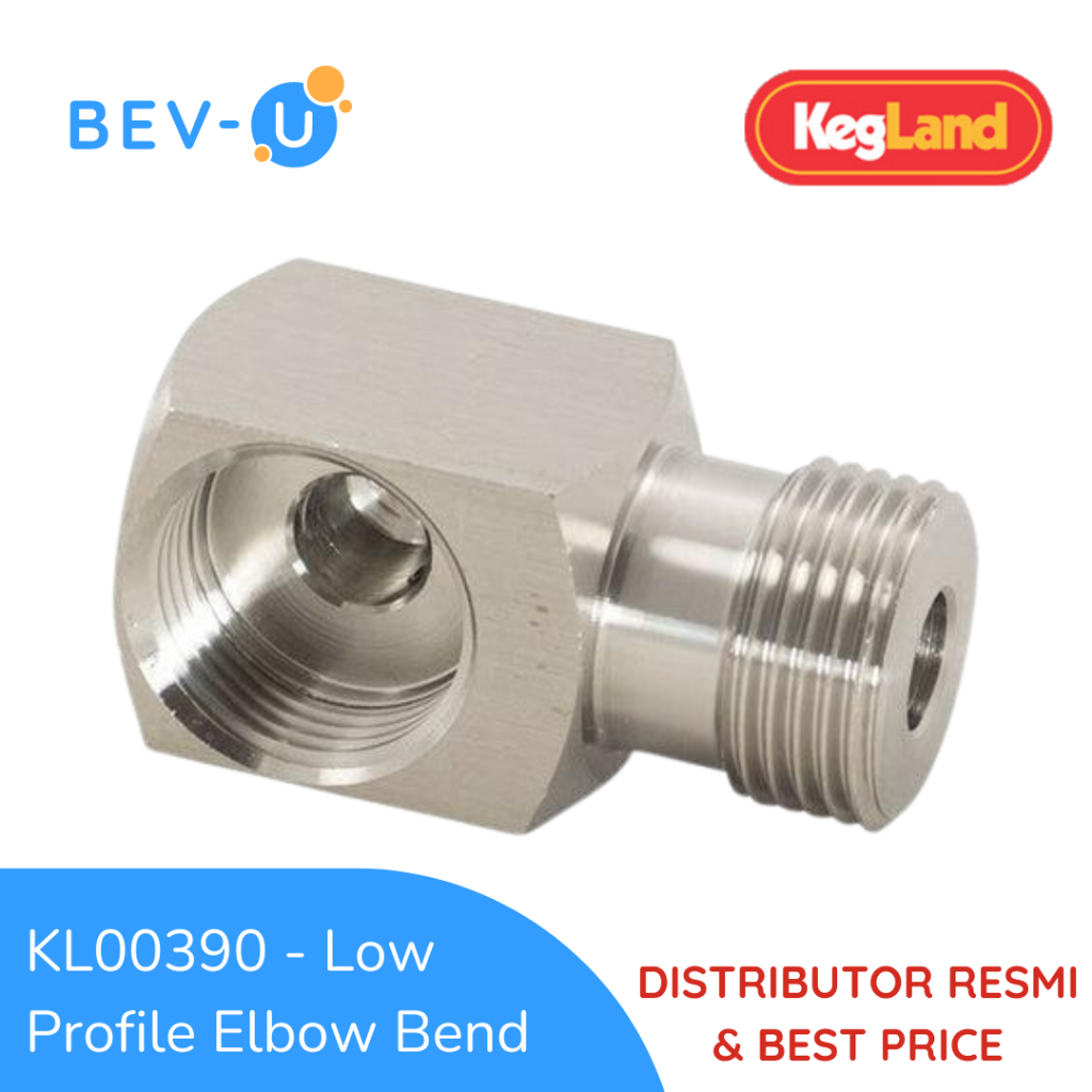 Jual Kegland Keg Coupler Low Profile Elbow Bend or 50L Coupler (5/8 ...