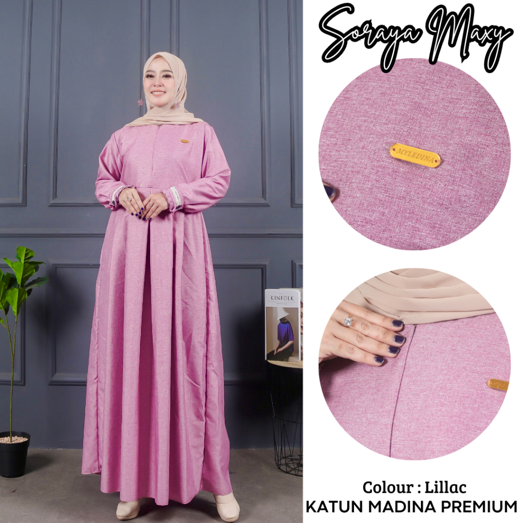 Jual Soraya Maxy Gamis Katun Madina Gamis Muslim Syari Baju Gamis Jumbo ...