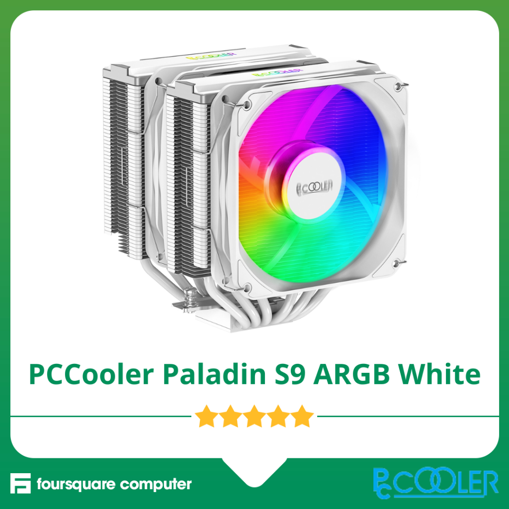 Jual HSF CPU Cooler PCCooler Paladin S9 ARGB White Dual Fan | Shopee ...