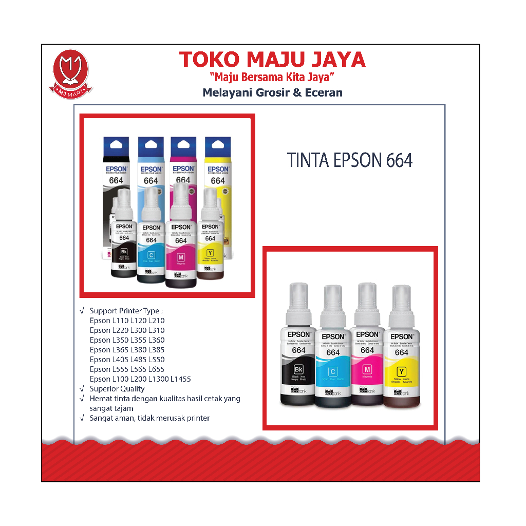 Jual TINTA EPSON 664 ORI | Shopee Indonesia