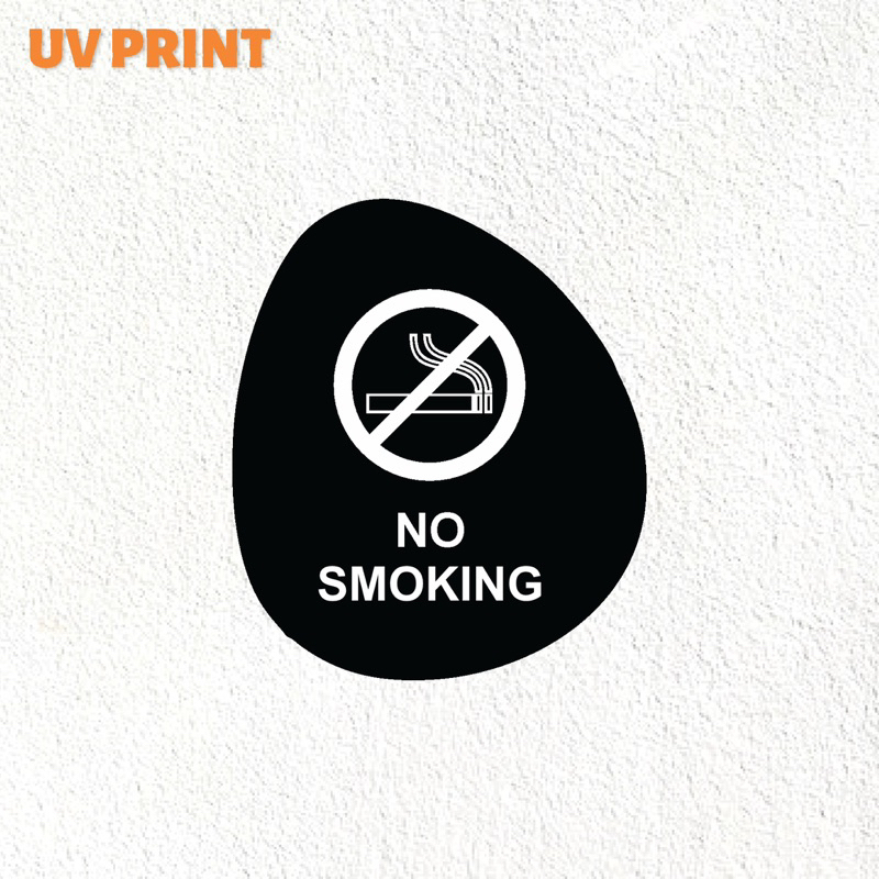 Jual No Smoking Sign Akrilik Papan Nama Ruangan Dilarang Merokok Label ...