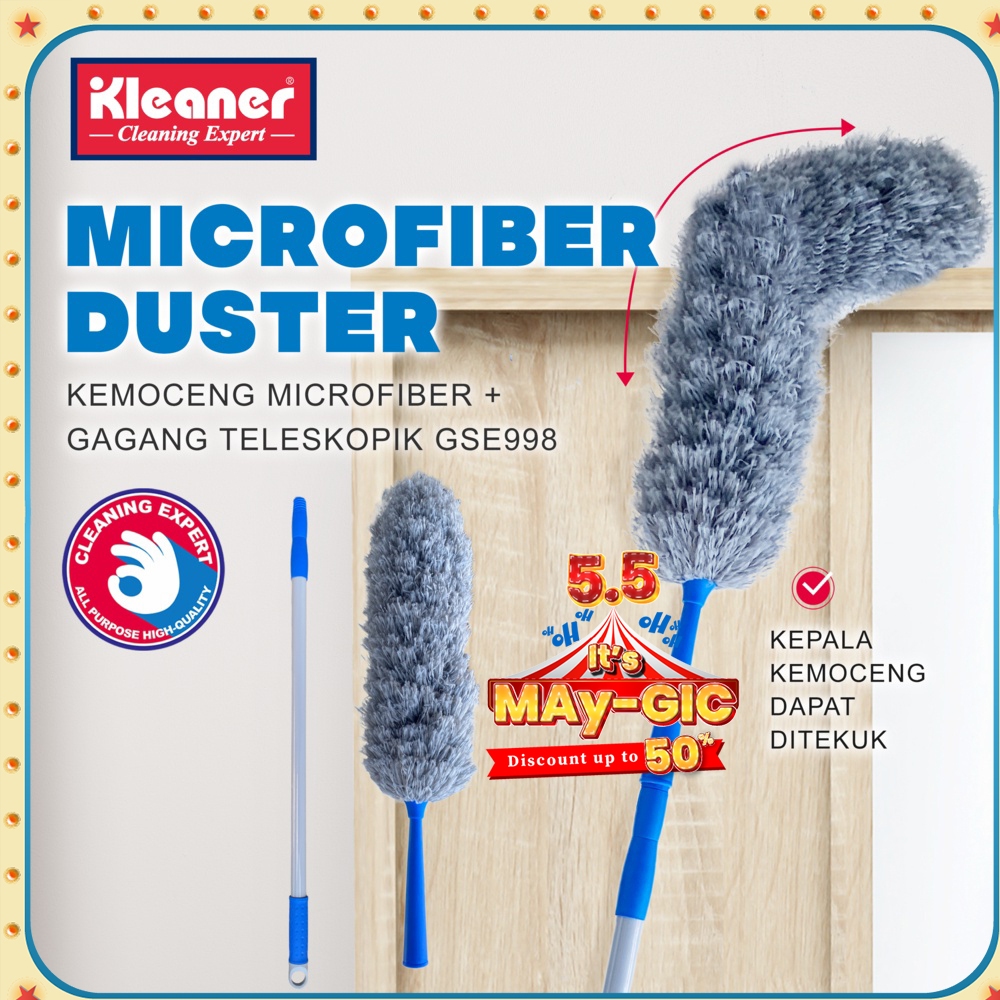 Jual Kleaner Kemoceng Fleksibel Gagang Extend / Teleskopik Abu Abu ...