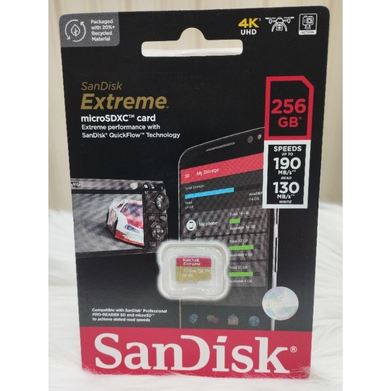 Jual Sandisk Extreme micro SDxc UHs-1 4K 256GB upto 190mbps-Garansi ...