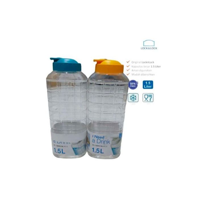Jual LOCK&LOCK N 1.5 Liter Botol Air Minum Kulkas BIG SIZE Plastik 1500 ...