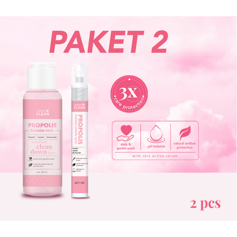 Jual SECRET CLEAN Propolis Feminine Intimate Spray (8ml) // Propolis ...