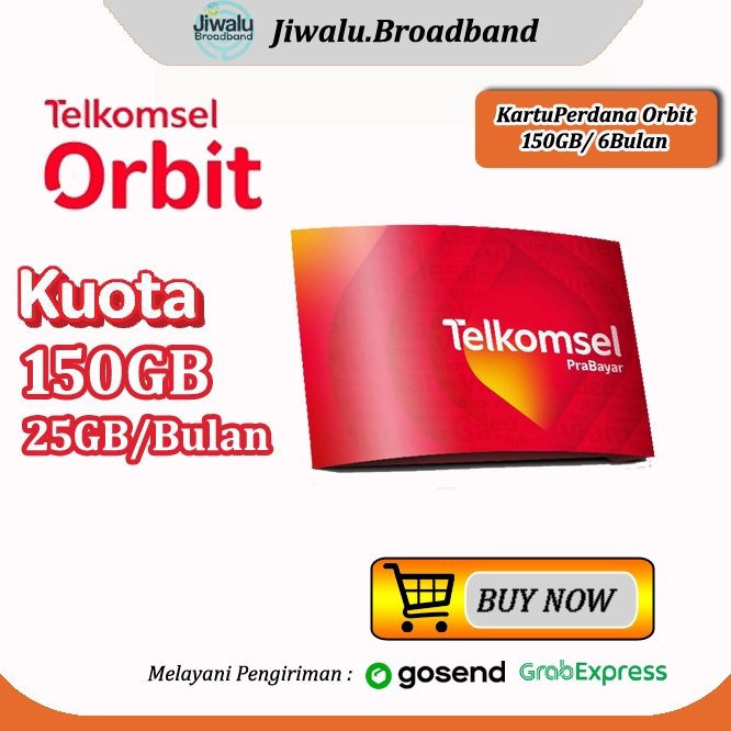 Jual Kartu Perdana Telkomsel Orbit 150GB 25GB/Bulan | Shopee Indonesia
