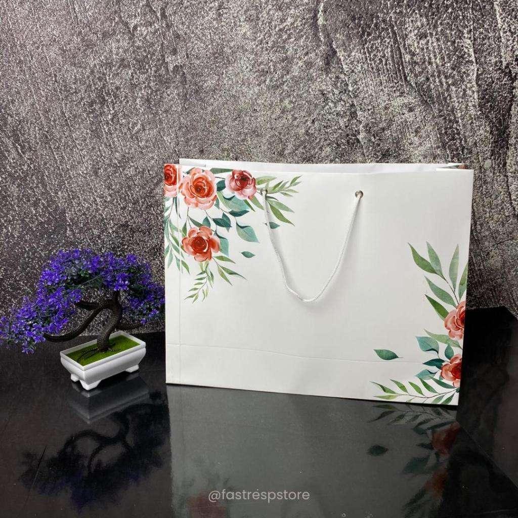 Jual Paper Bag Desain Big Gift Bunga 40 x 31 x 12 cm | Shopee Indonesia