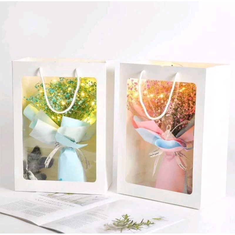 Jual ( READY ) PAPER BAG FLOWER BOUQUET MINI | PAPER BAG MIKA | Shopee ...