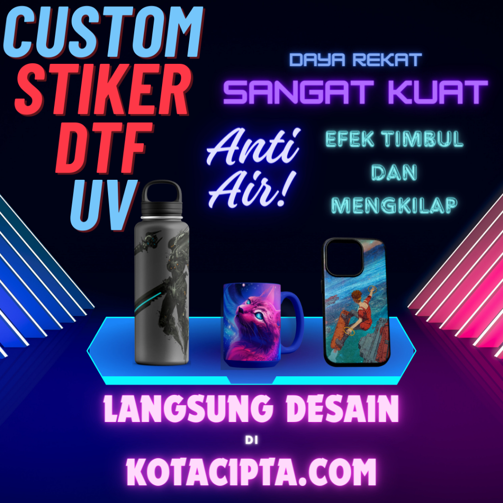Jual Sticker Timbul DTF UV A3 A4 Print Custom | kotacipta.com | Shopee ...