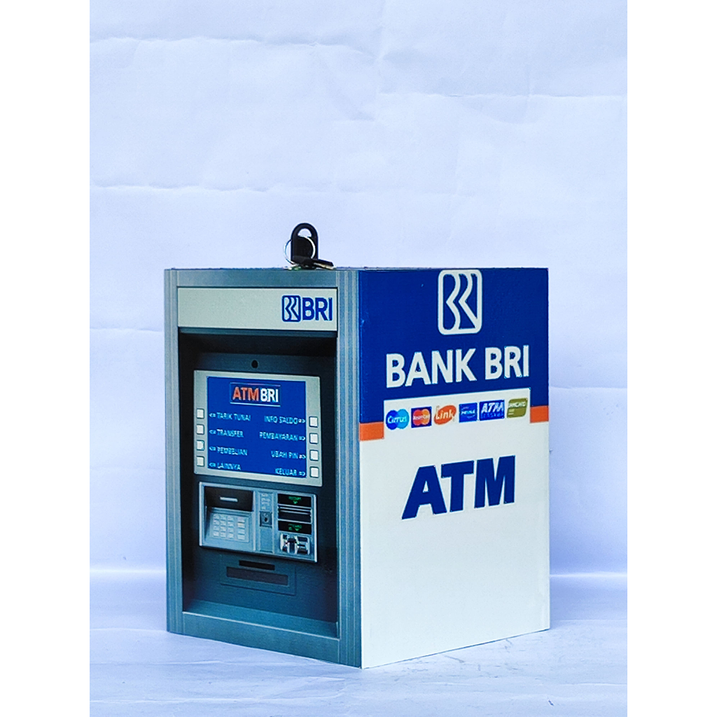 Jual Celengan ATM BRI Jumbo ukuran 15x15x20 Tabungan Uang Hiasan Rumah ...